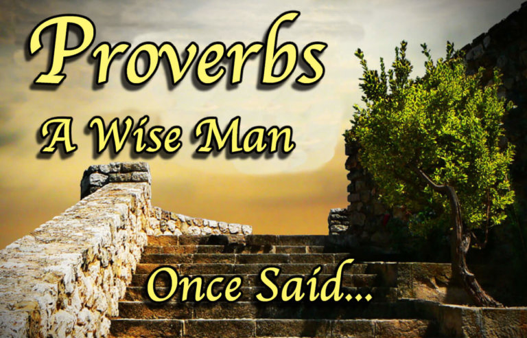 Proverbs: A Wise Man Once Said... Scripture Study, June 25 - September ...
